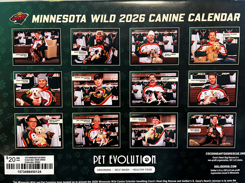 2026 Minnesota Wild Canine Calendar
